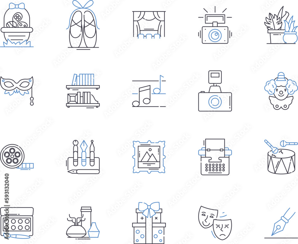 DIY projects outline icons collection. Crafts, Modelling, Building ...