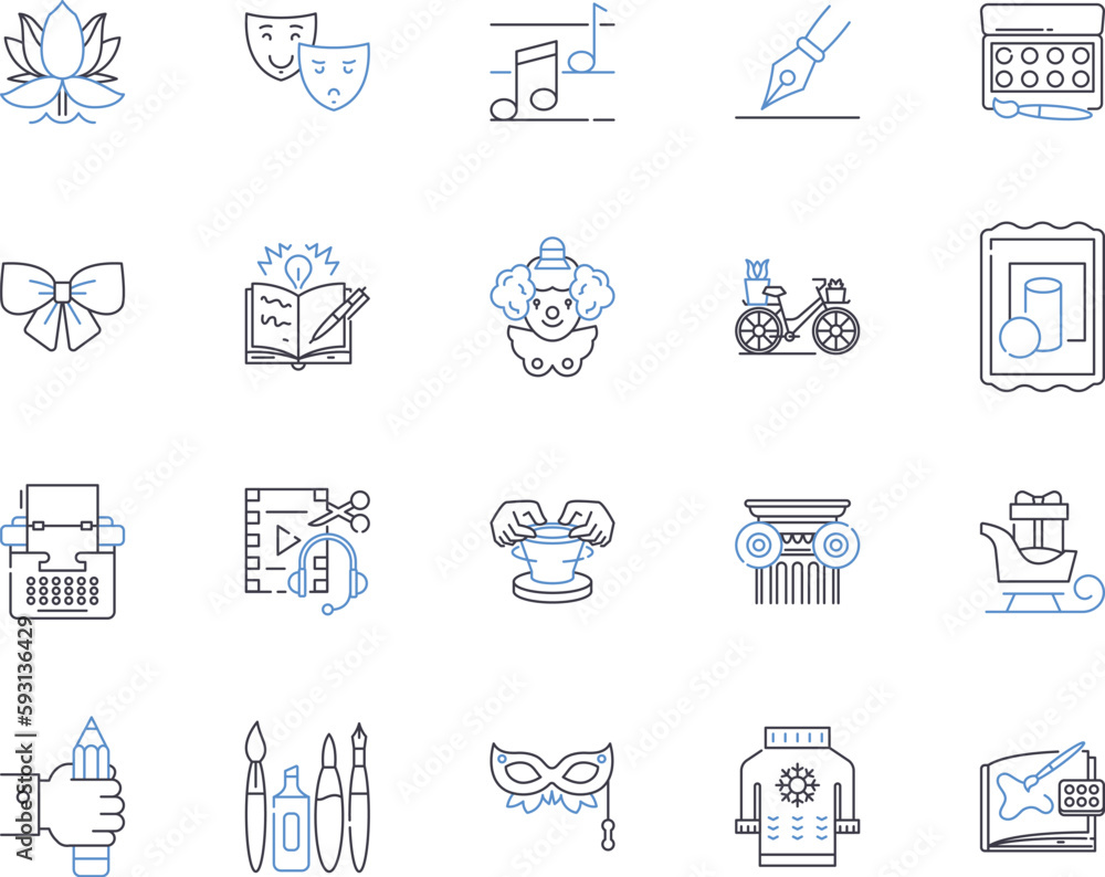 Design Thinking Outline Icons Collection Design Thinking Creativity Innovation Problem