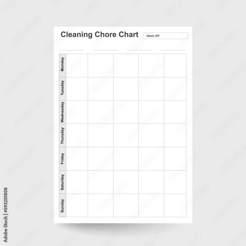 Cleaning Chore Chart,Cleaning Planner,Weekly Cleaning Schedule,Weekly ...