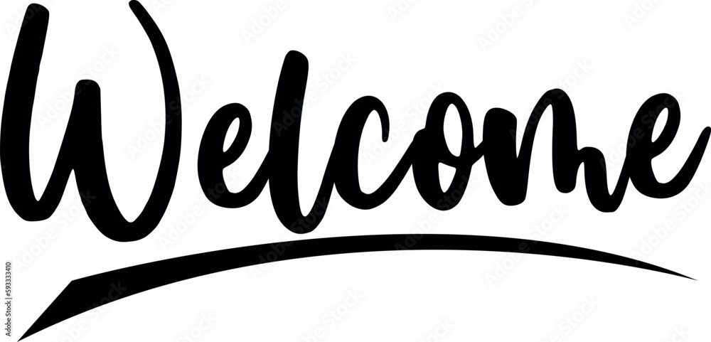 Vector de Stock welcome text svg vector cutfile for cricut and ...