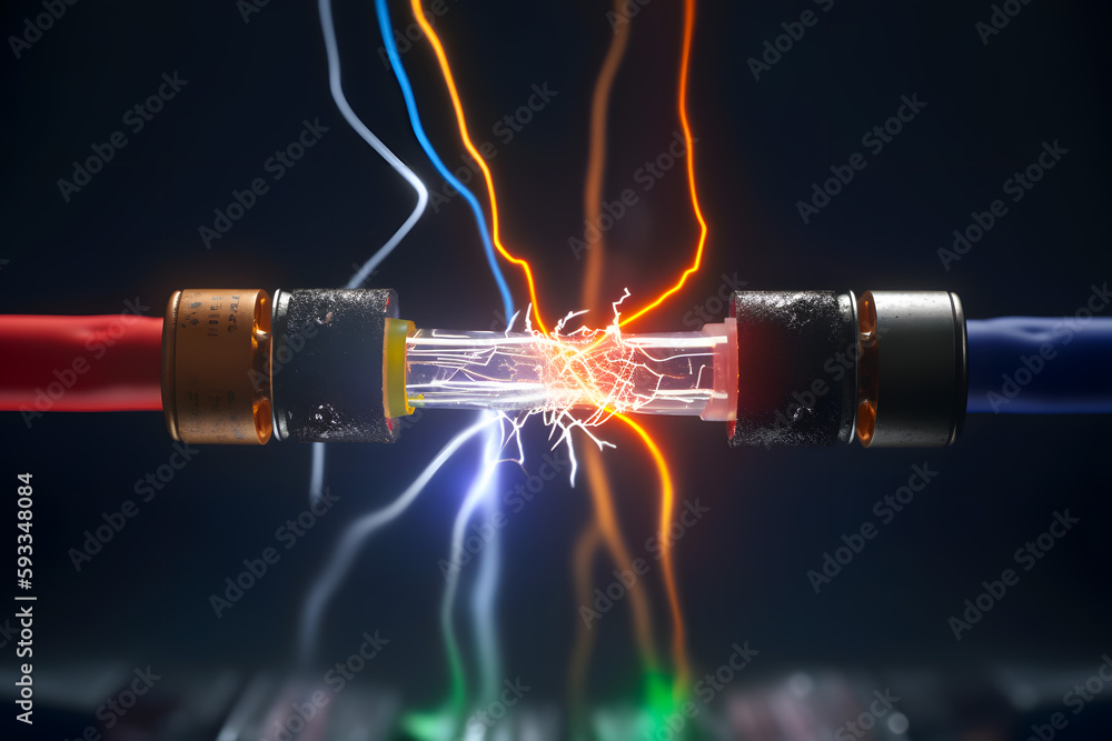 Two wires of the connector are connected to each other and an electric ...