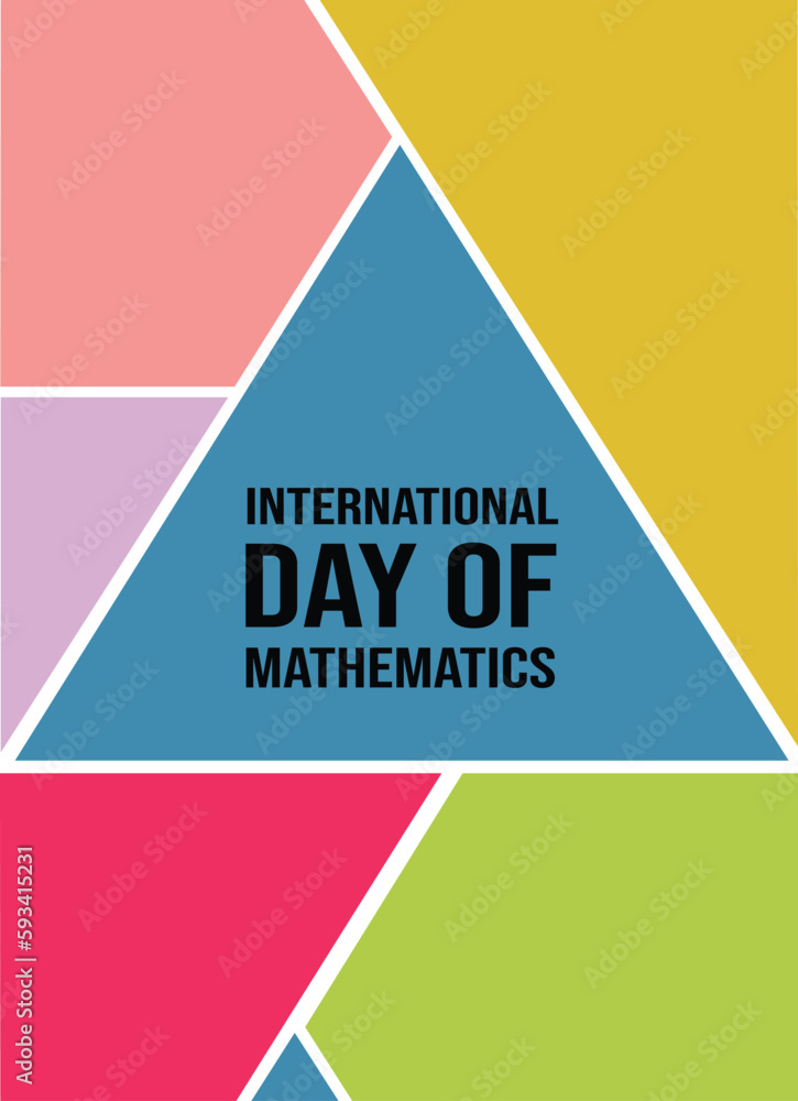 International Day of Mathematics, vector illustration, flyer, banner ...