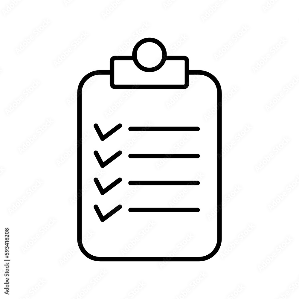 Checklist icon template color editable. Checklist symbol vector sign on ...