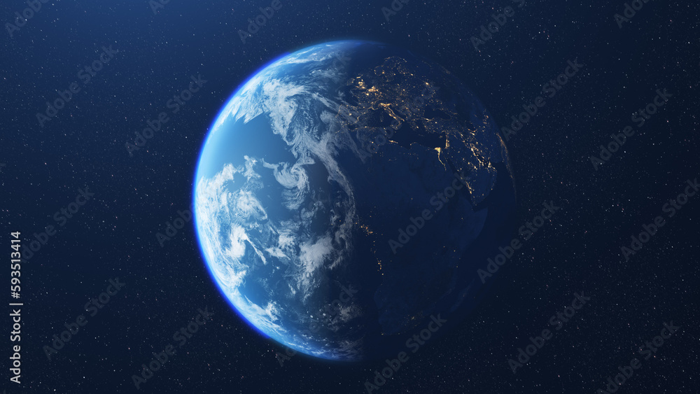 Beautiful planet earth seen from space Stock Photo | Adobe Stock