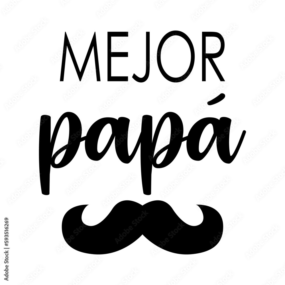 Vector de Stock Día del Padre. Logo con letras palabra mejor papá en ...