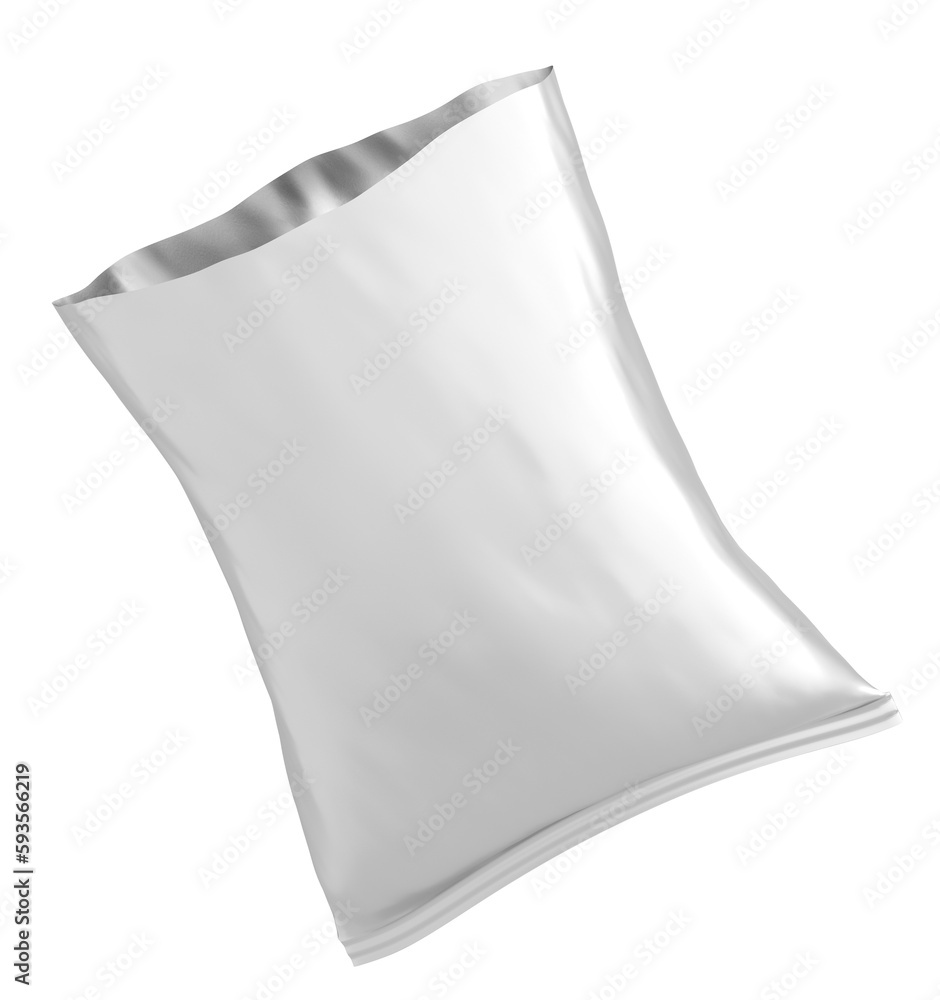 Cut open blank snack packaging isolated Stock Illustration | Adobe Stock