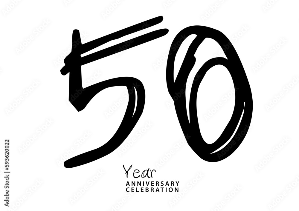 Stock-Vektorgrafik „50 year anniversary celebration black color ...