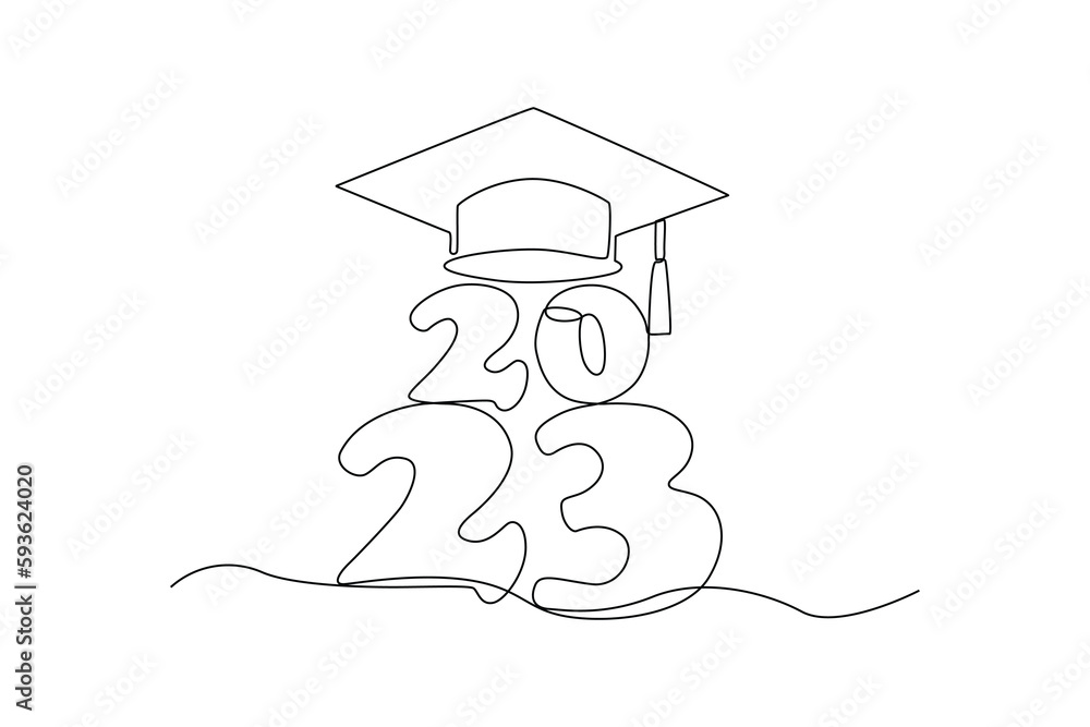 Continuous one line drawing class of 2023. Congrats Graduates ...