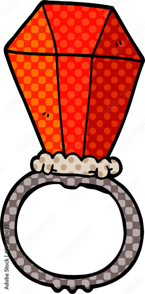 cartoon doodle engagement ring Stock Illustration | Adobe Stock