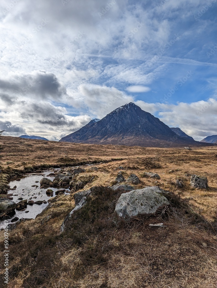 Famous mountain in the Scottish Highlands. Buachaille etive mor Stock ...