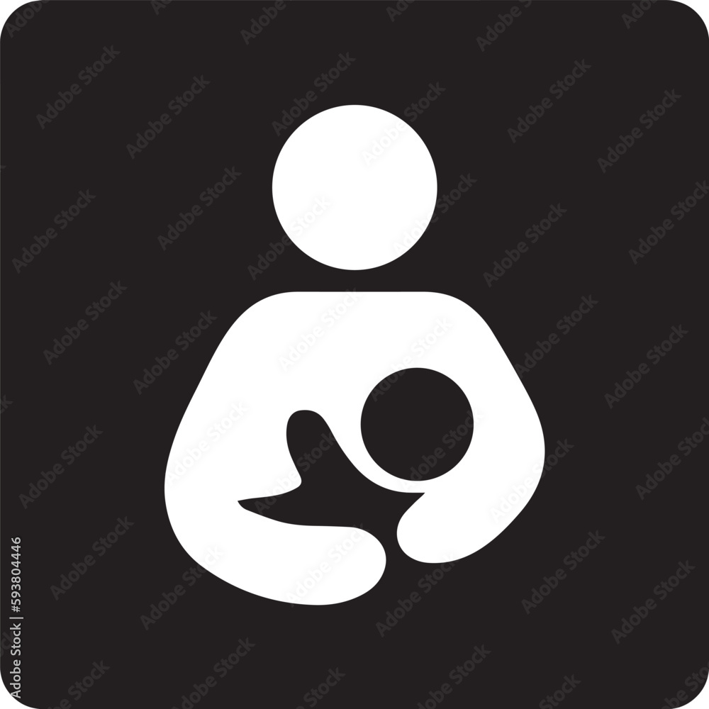 Breastfeeding symbol Icon SVG -Vector Symbol Commercial & Personal Use ...