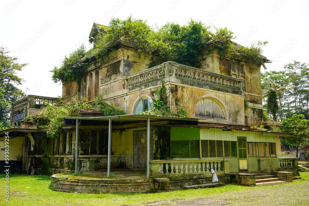 The Gedung Kuning or Yellow Building, a heritage from the Dutch era is ...