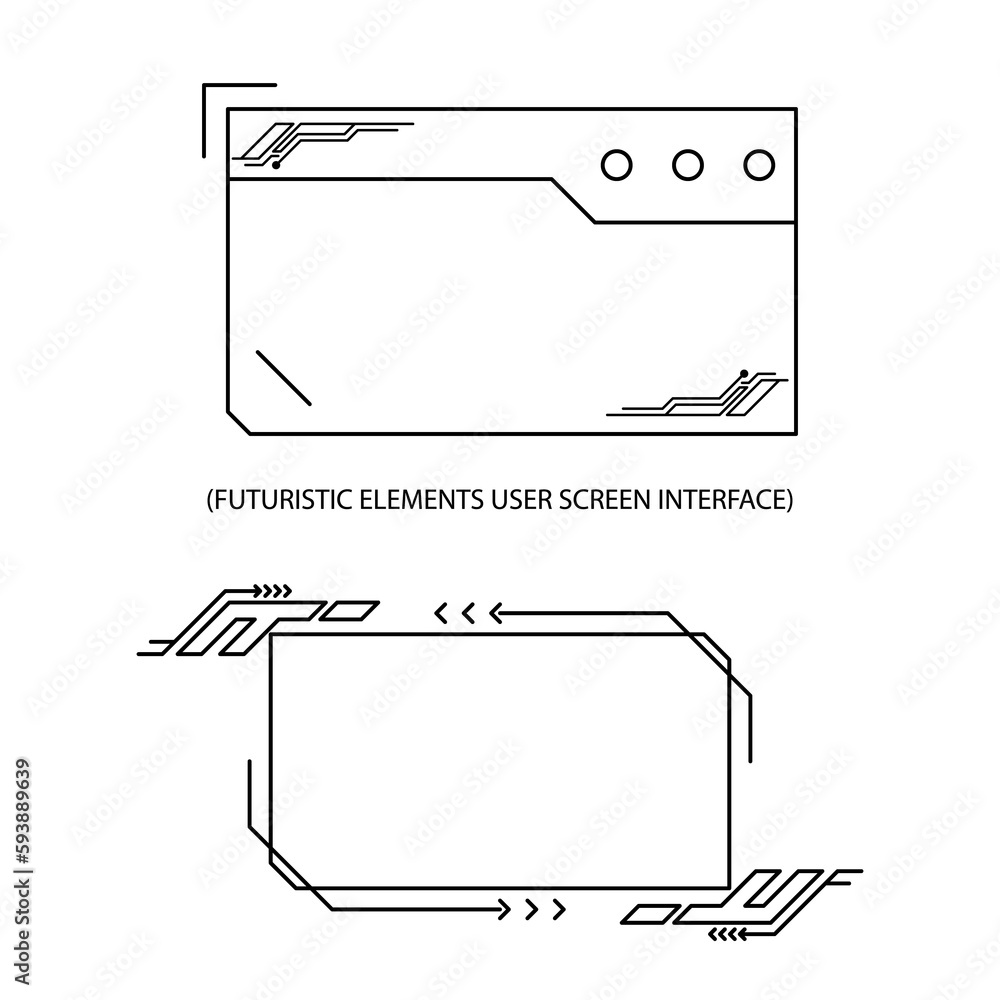 frames technology futuristic interface streaming overlay, clipart image ...