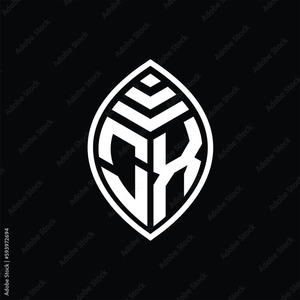 OX Logo monogram leaf shape isolated outline design template Stock ...