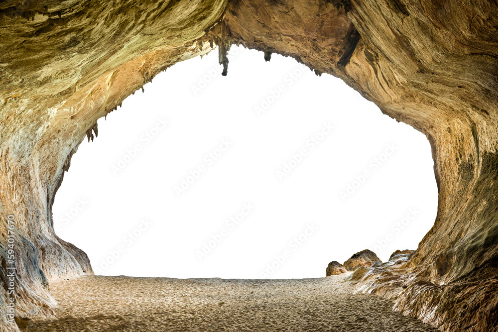 Big empty cave with entrance exit in PNG isolated on transparent ...