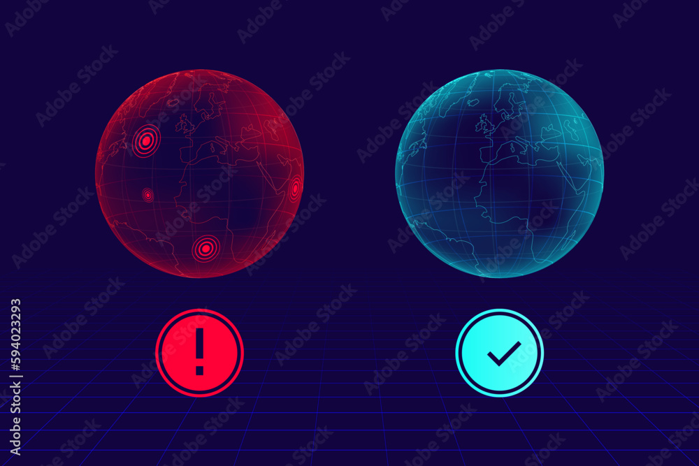 Стоковий вектор Global Risk Alert Vector Image: Illustration of a ...
