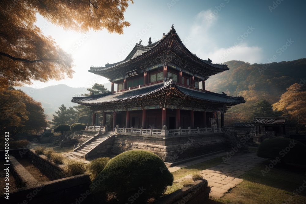 Palace created with Generative AI technology 素材庫插圖 | Adobe Stock