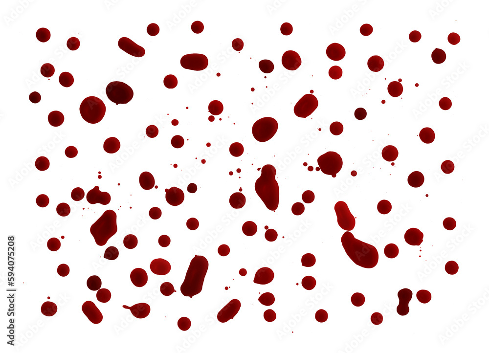 blood stains on transparent background, extracted Stock Photo | Adobe Stock