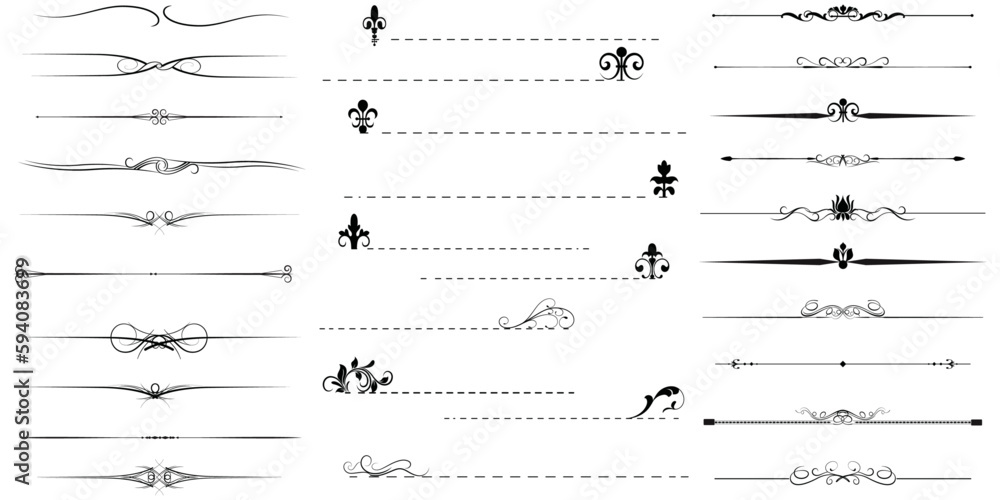 divider vector set, icon, symbol, logo, clipart, isolated. vector ...