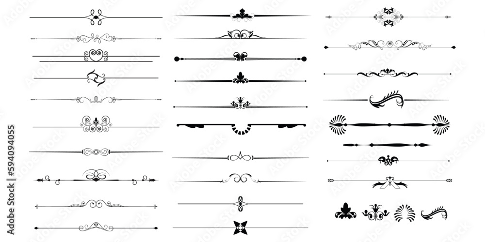 dividers vector set, icon, symbol, logo, clipart, isolated. vector ...