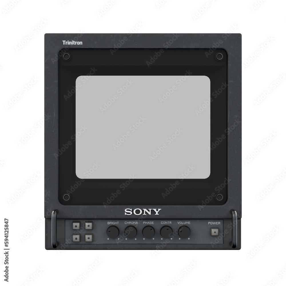 Sony PVM trinitron CRT screen TV mockup - transparent PNG の Stock フォト ...
