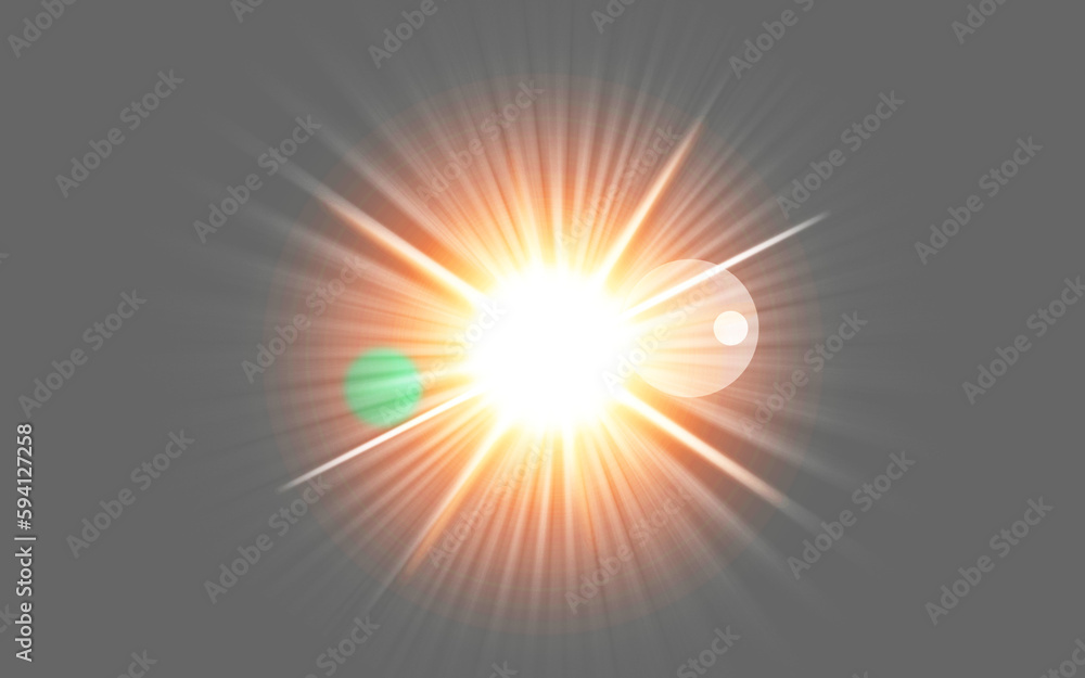 PNG, flare and sun on a transparent background to simulate an explosion ...