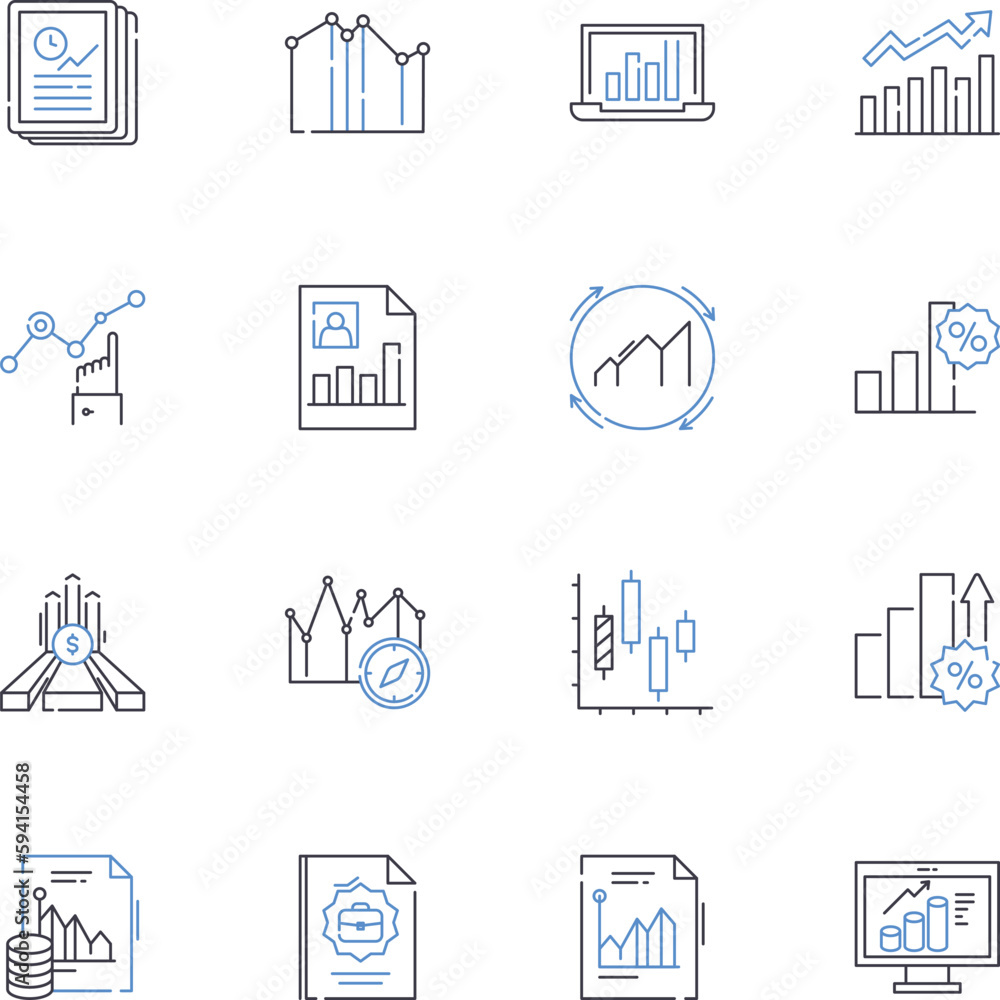 Vetor Hypothesis Testing line icons collection. Significance, Null ...