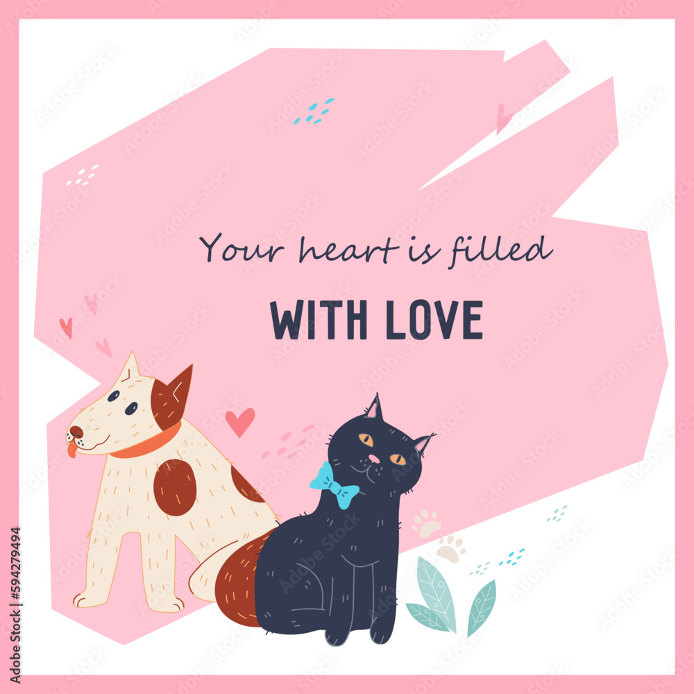 Help for homeless animals banner or poster design for veterinary clinic ...
