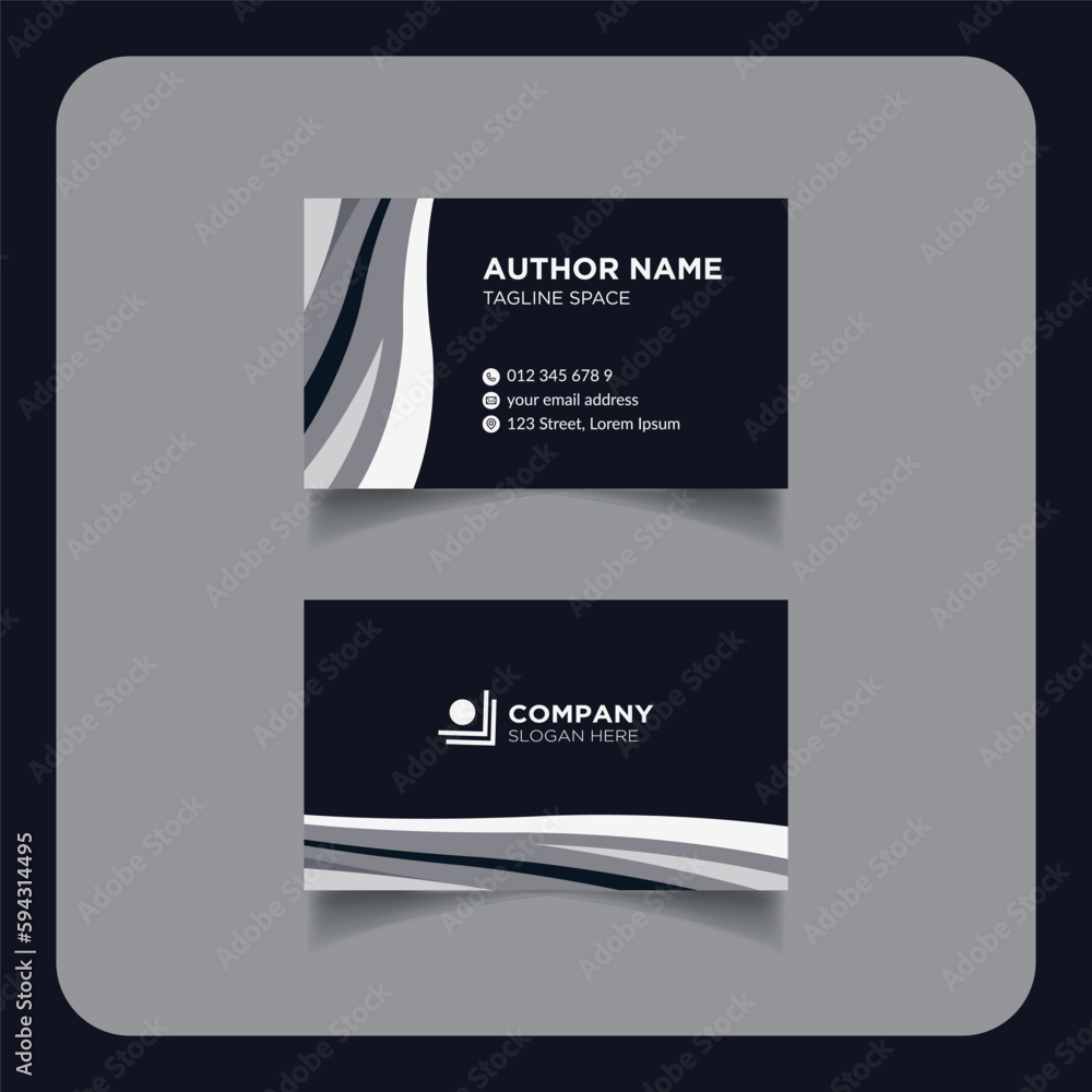 Clean modern and corporate luxury business card design template or ...