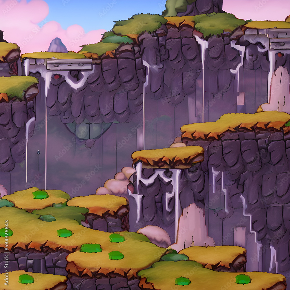 Generic Environment Cartoon Style Style Adventure Time Content For Mobile And Indie Games