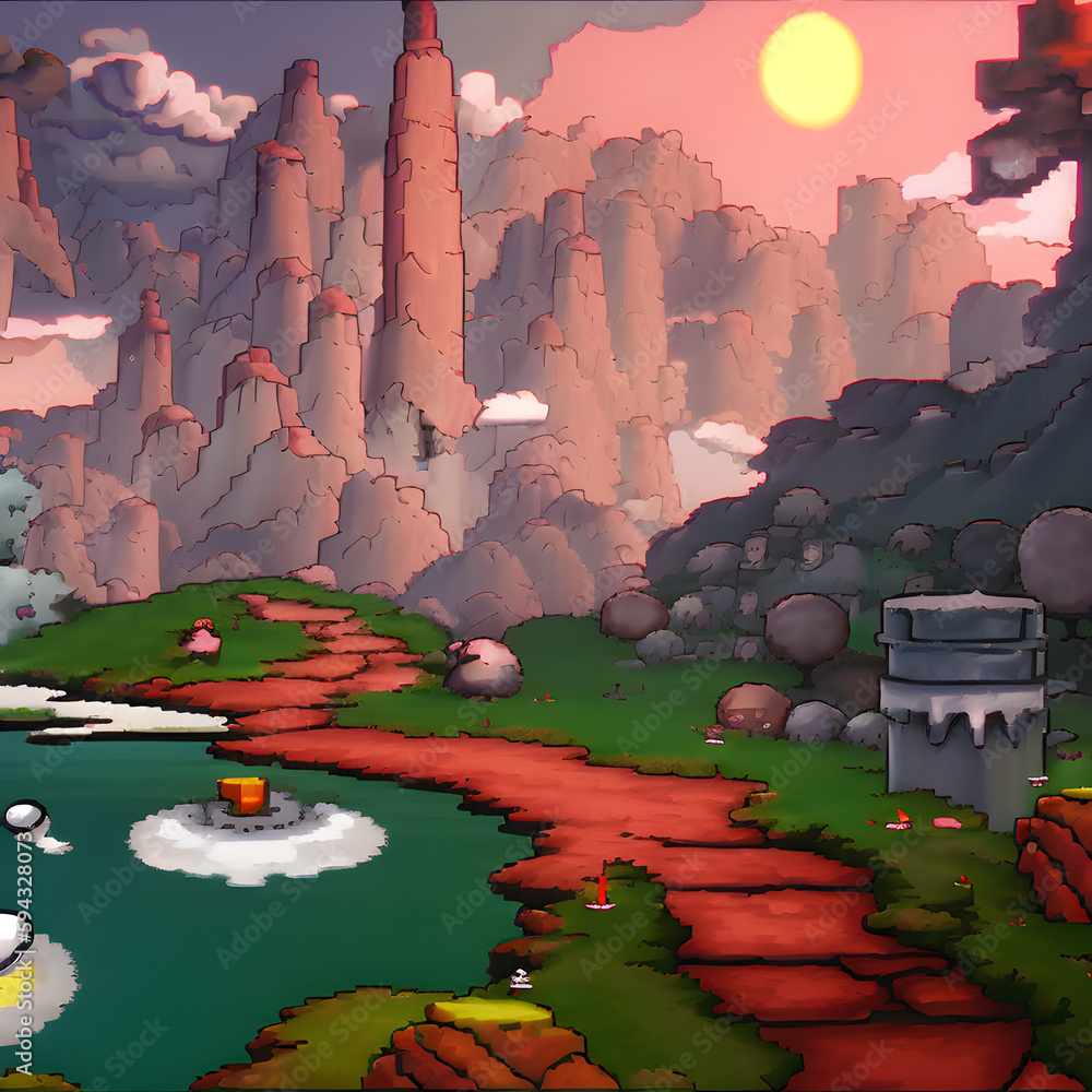 Generic Environment, adventure time, cuhead, psicodelic, Environment ...