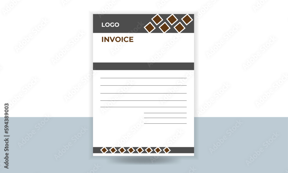 Professional and modern invoice template Stock Vector | Adobe Stock
