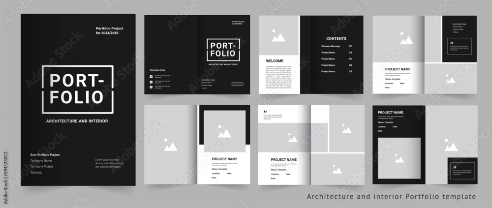 Portfolio design template Architecture Portfolio or real estate ...