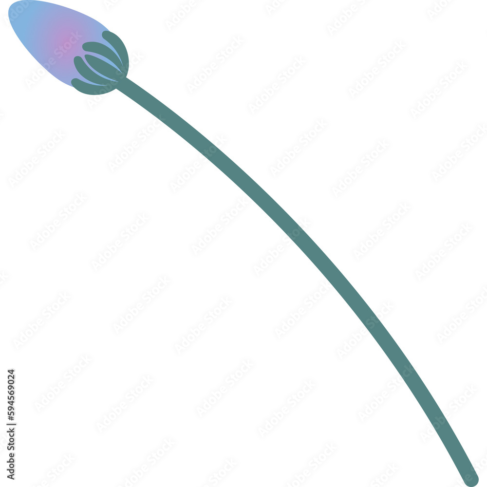 gradient flower illustration, beautiful flowers, pink-blue flower, png ...