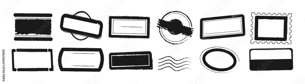Empty rubber stamp or seal vector illustration with grunge texture ...