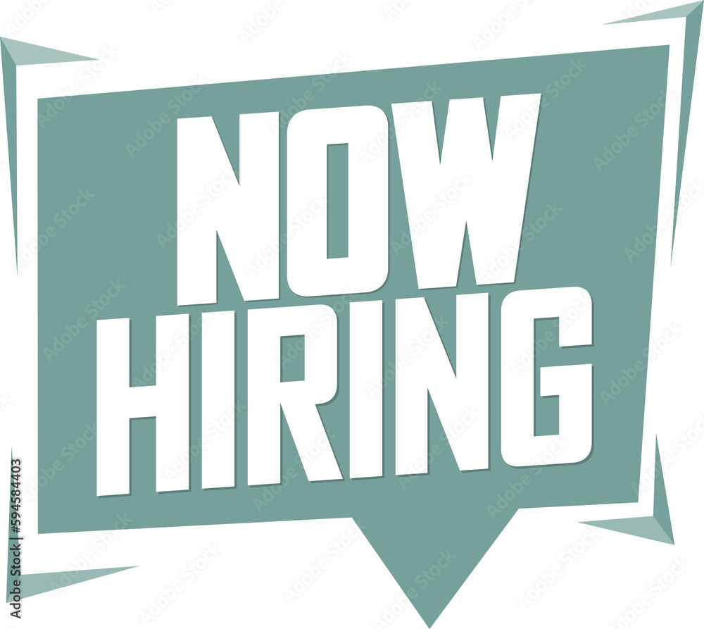 We are Hiring Now, banner on transparent background. PNG illustration ...