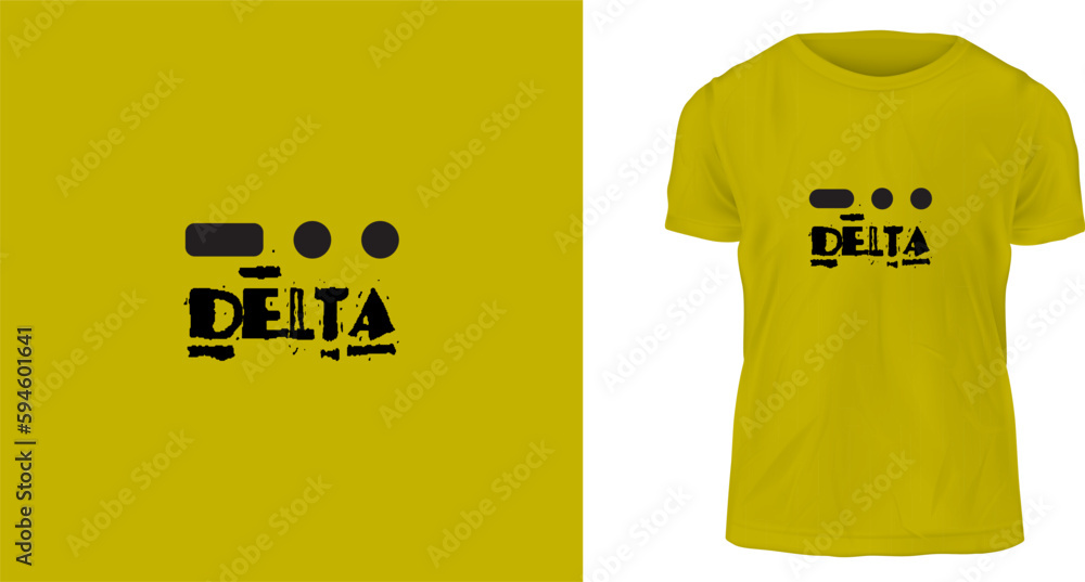 t shirt design concept, The Phonetic Alphabet delta Stock Vector ...