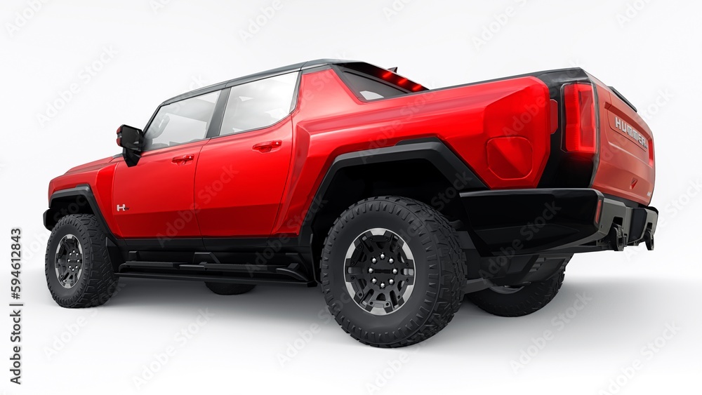 San Diego, USA. April 14, 2023. GMC Hummer EV 2022 is an all-electric ...