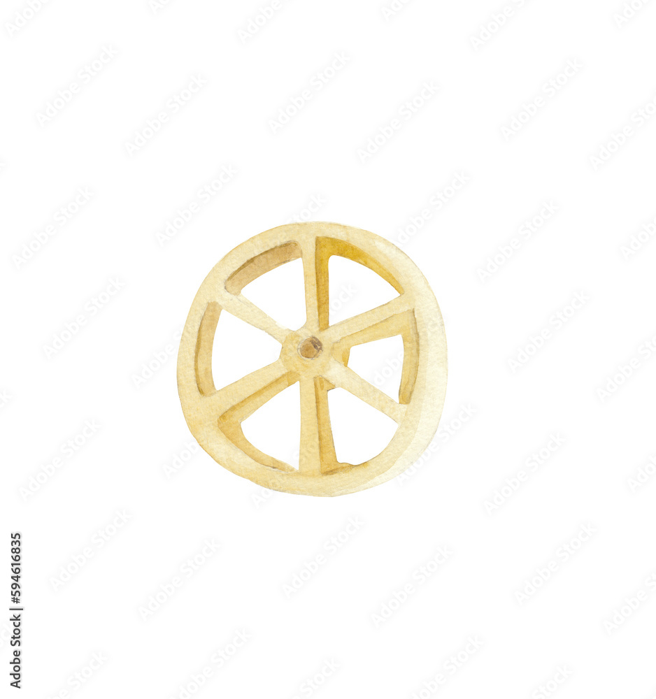 Italian rotelle pasta Watercolor food illustration Png clipart ...