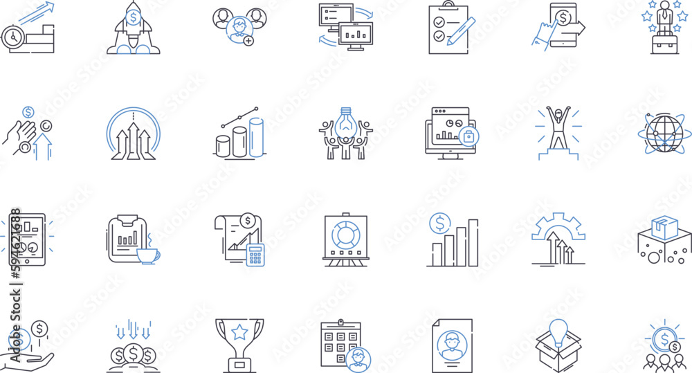 Competence line icons collection. Expertise, Skill, Capability ...