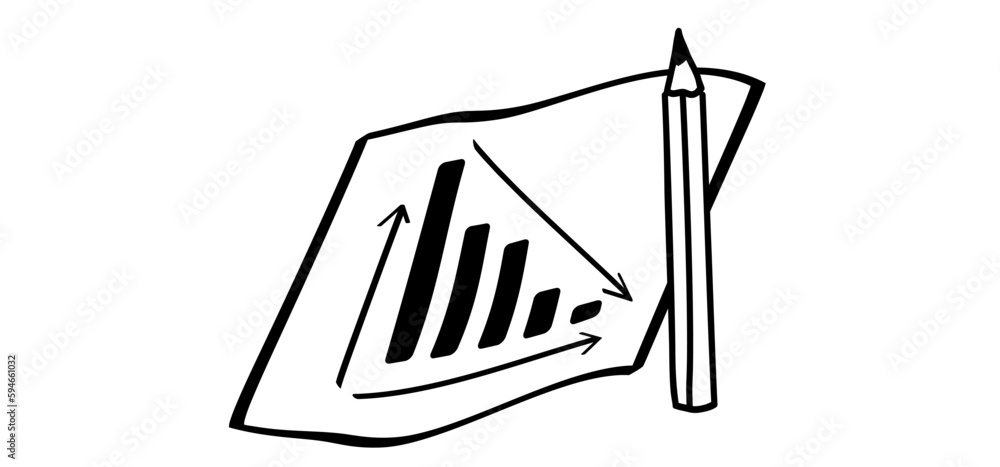 Business graph or candle stick. Cartoon growth progress. Financial ...