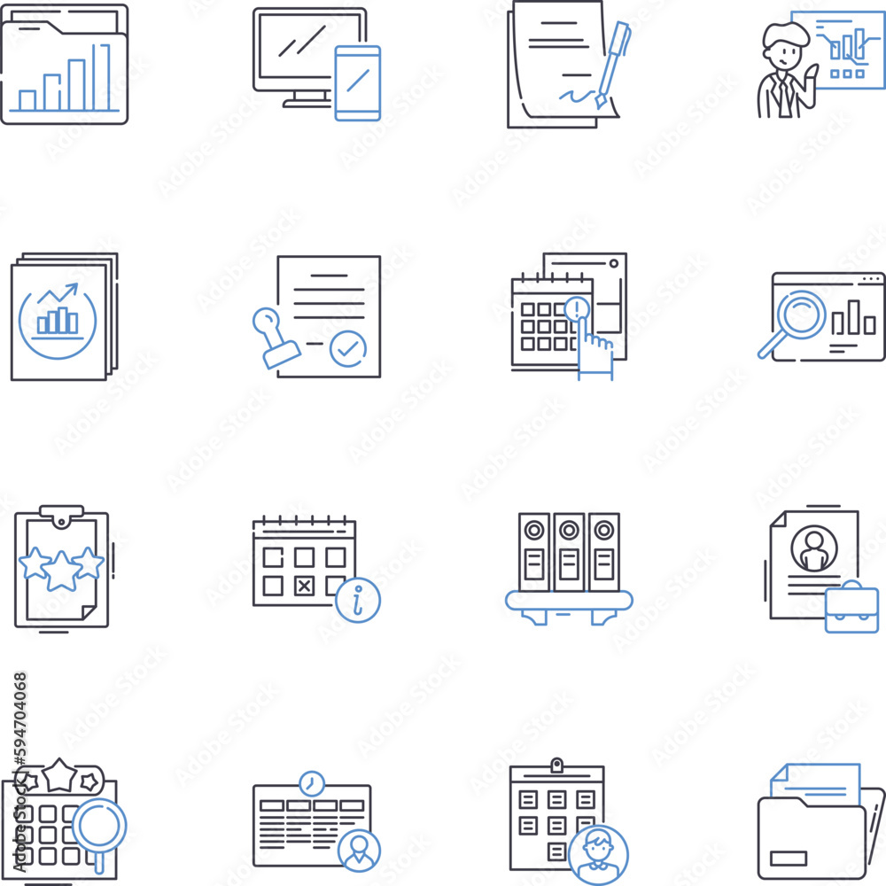 Due date line icons collection. Deadline, Expectancy, Timeframe, Term ...
