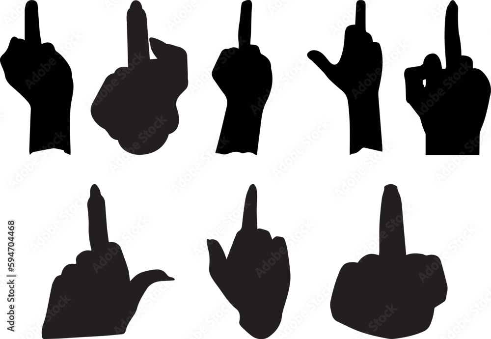 Middle Finger Vector File, Vector Bundle File-Cut File-Vector Clip Art ...