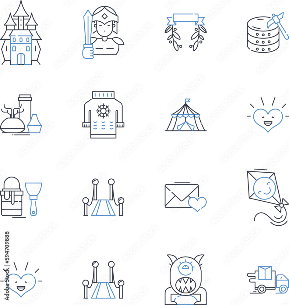 Progressive ideas line icons collection. Equality, Innovation ...