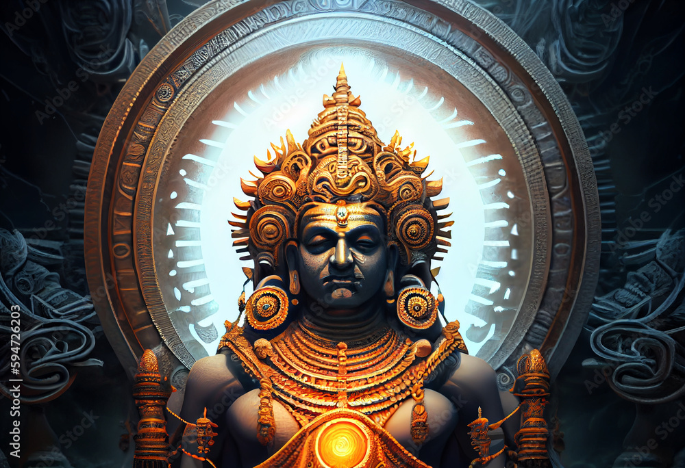 Ilustración de Stock Major gods and goddesses of ancient Indian ...