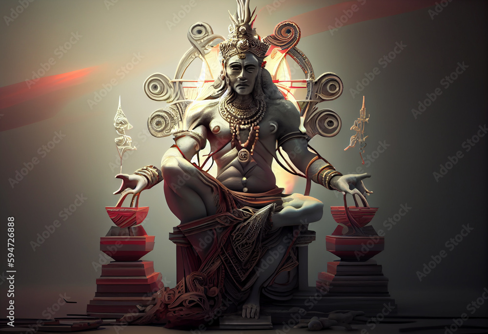 Stock-Illustration „Major gods and goddesses of ancient Indian ...