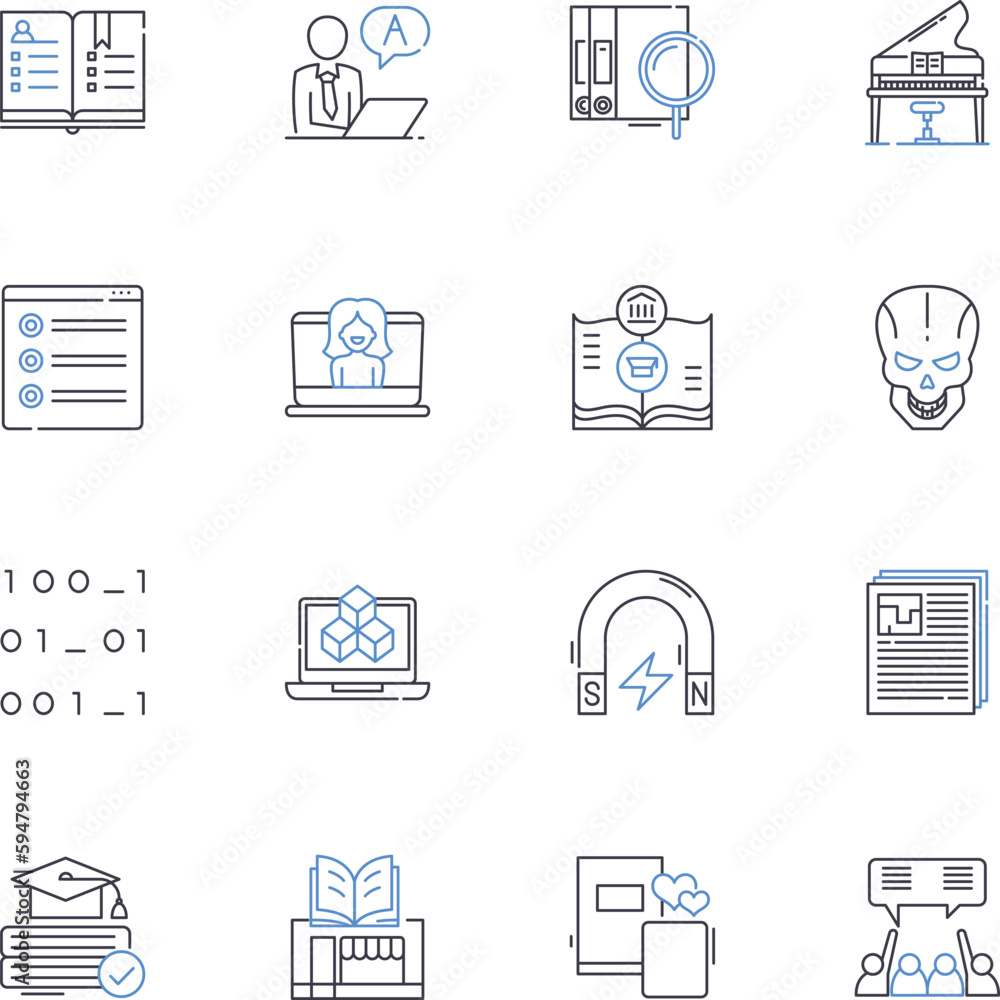 Problem-solving-troubleshooting line icons collection. Analyze, Evaluate, Assess, Solve ...