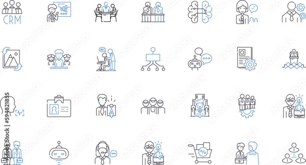 Occupation navigation line icons collection. Navigating, Mapping ...