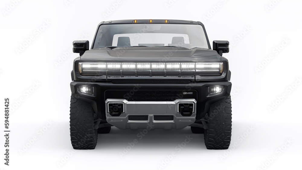 San Diego, USA. April 14, 2023. GMC Hummer EV 2022 is an all-electric ...
