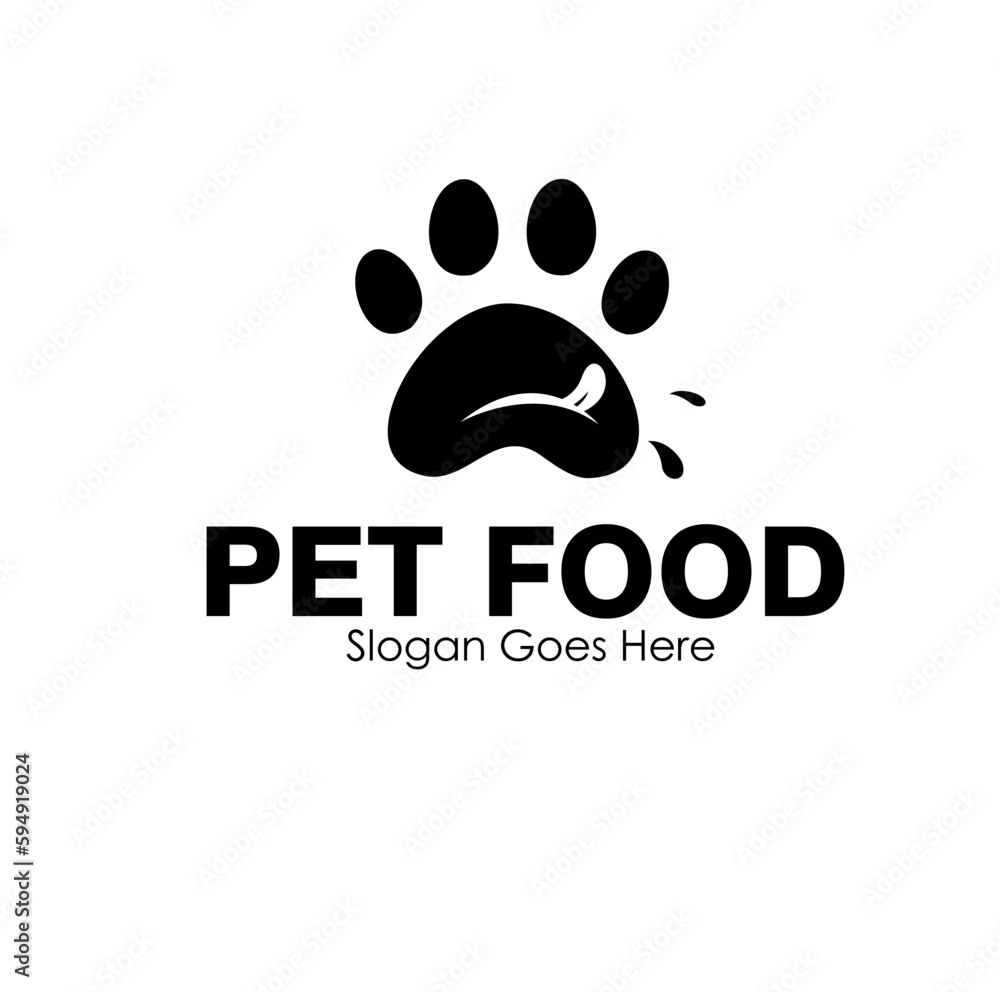 pet food logo design concept Stock Vector | Adobe Stock